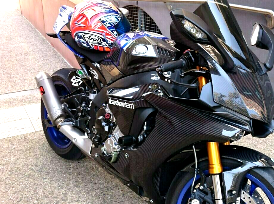 FULL CARBON FIBER ECU TRIM COVERS L-R 2015-2019 YAMAHA YZF R1 R1M ...
