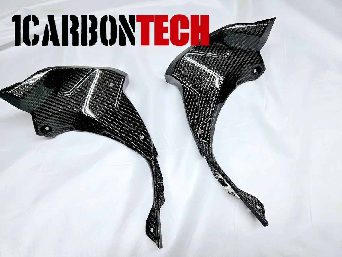 2024-2025 KAWASAKI ZX-6R ZX-636 CARBON FIBER INNER DASH INTAKE TRIMS ...