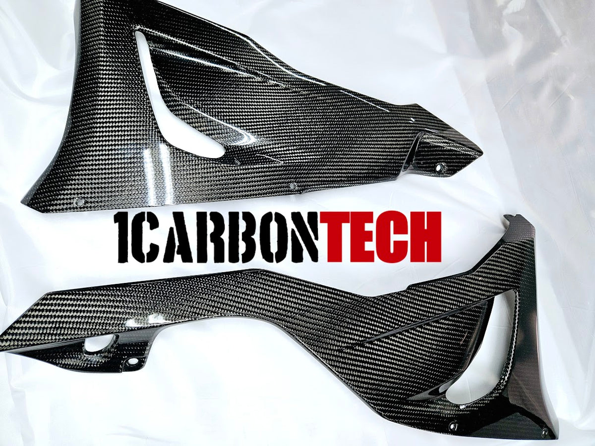 2024-2025 KAWASAKI ZX-6R ZX-636 CARBON FIBER LOWER BELLY PANELS L-R ...