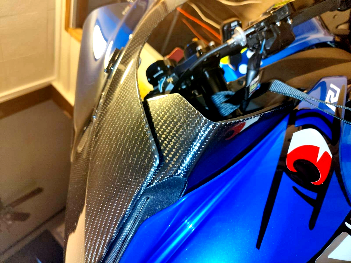 FULL CARBON FIBER FRONT NOSE HEADLIGHT TRIMS L-R 2015-2019 YAMAHA YZF ...