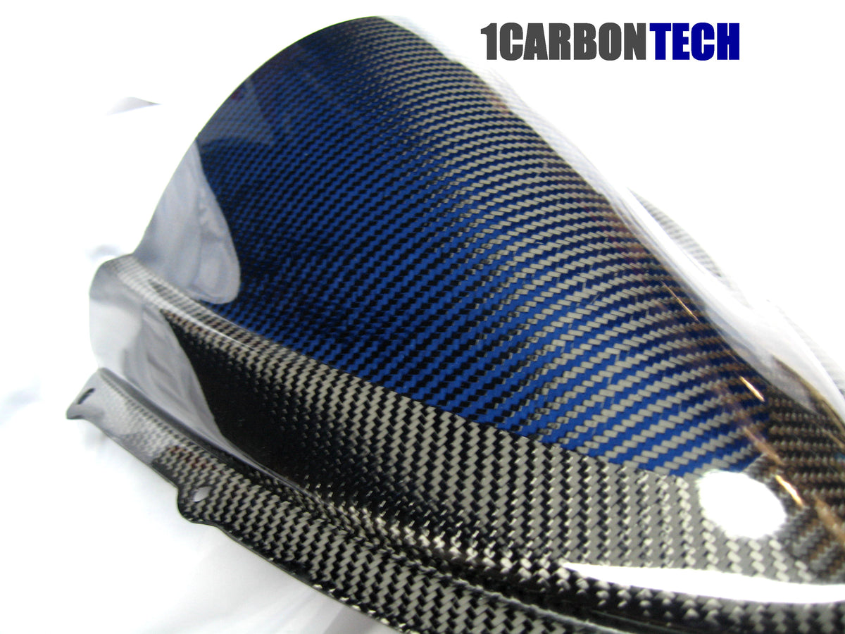 BLUE HYBRID KEVLAR CARBON FIBER WINDSCREEN / WINDSHIELD GSXR 600 / 750 ...