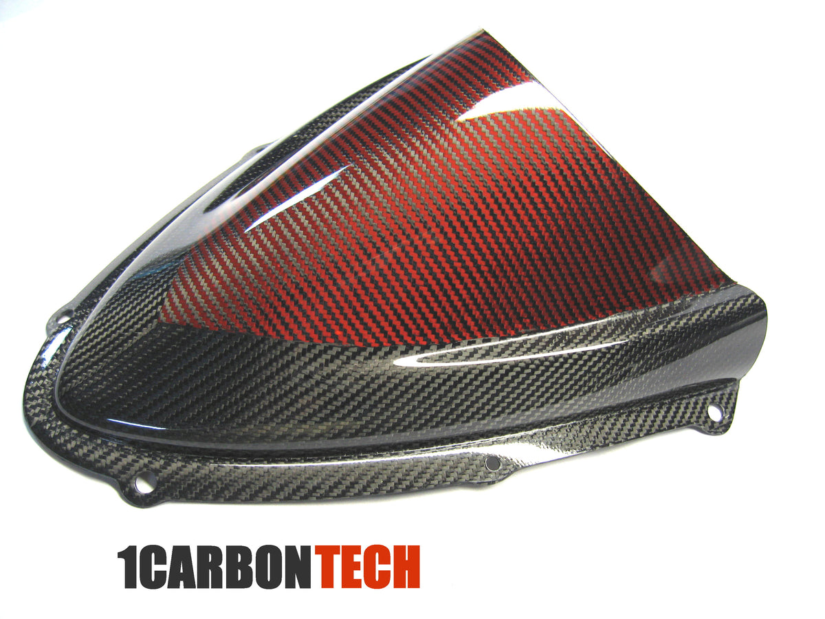 ORANGE HYBRID KEVLAR CARBON FIBER WINDSCREEN / WINDSHIELD GSXR 600 / 7 ...