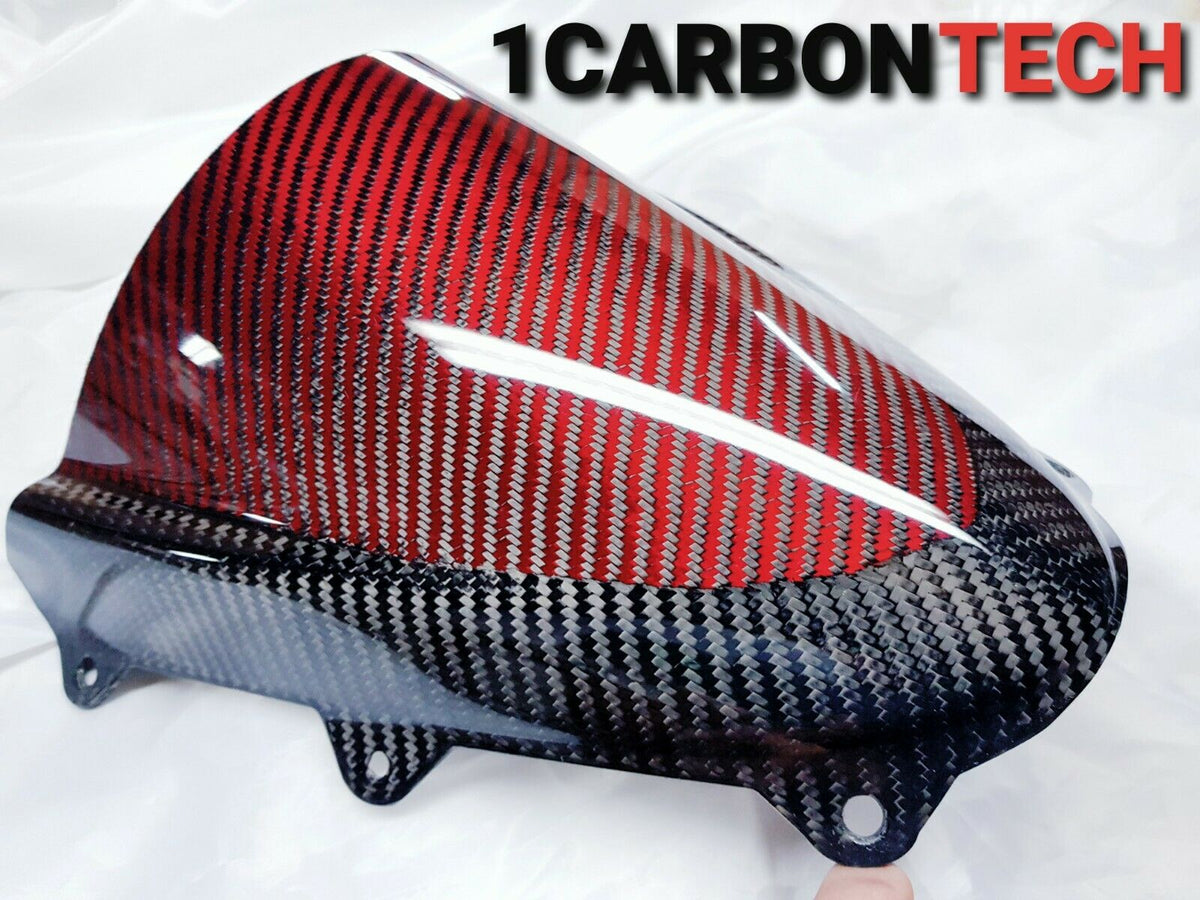 RED HYBRID CARBON FIBER WINDSCREEN / WINDSHIELD GSXR 600 / 750 2011 ...